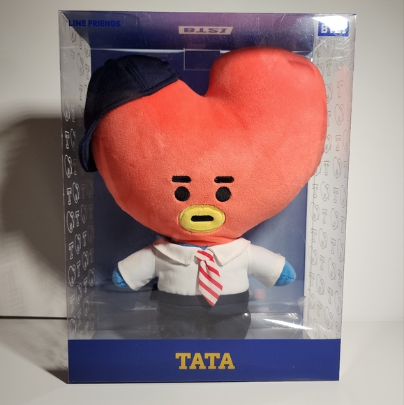 bt21 | Toys | Bt2 Tata Line Friends Heart Plush Red Blue White | Poshmark